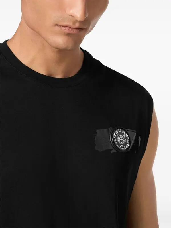 PLEIN SPORT Round-neck Sleeveless T-shirt