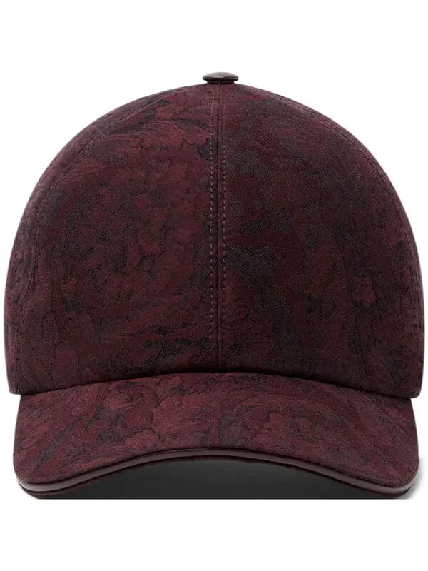 Versace Barocco-Jacquard Baseball Cap In Red - 50% Off  display picture 2