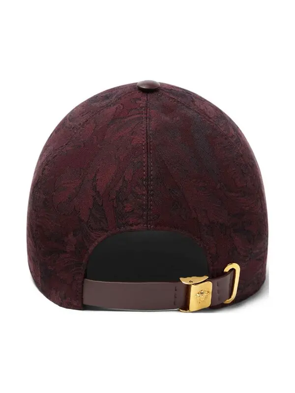 Versace Barocco-Jacquard Baseball Cap In Red - 50% Off  display picture 3