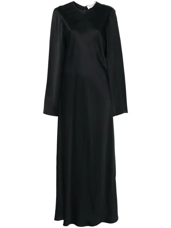 RÓHE Satin Maxi Dress - Black