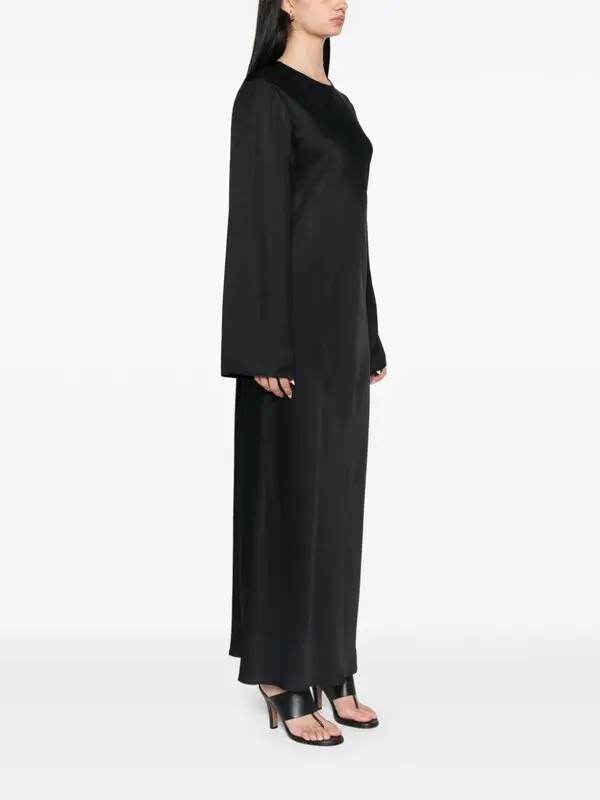 RÓHE Satin Maxi Dress - Black