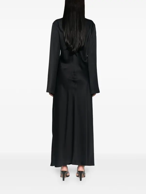 RÓHE Satin Maxi Dress - Black