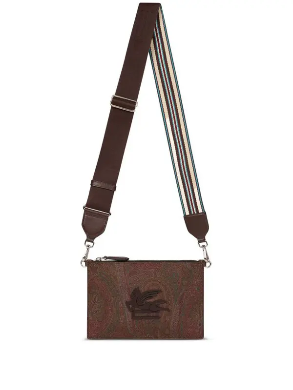 Etro Pegaso-motif Shoulder Bag - Brown