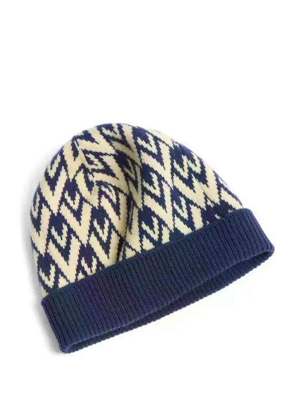 Valentino Garavani Signature Wool Beanie - Blue
