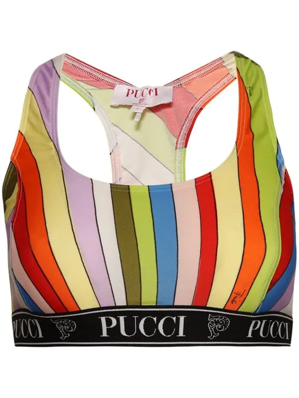 Emilio Pucci Iride-print Crop Top
