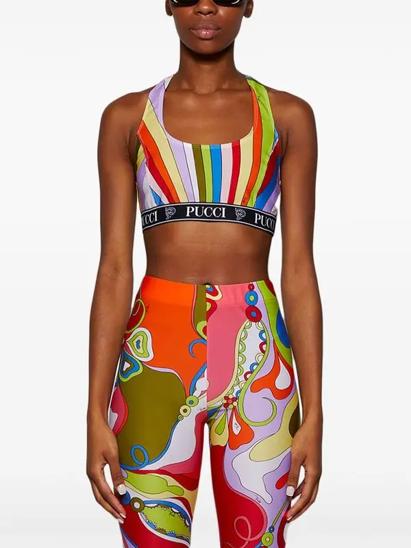 Emilio Pucci Iride-print Crop Top