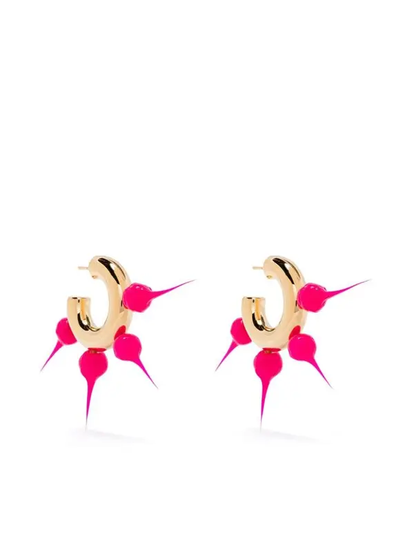 Sunnei Spike Hoop Earrings - Gold