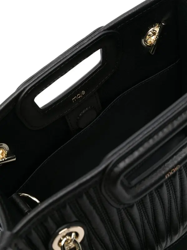 Maje Quilted Leather Tote Bag