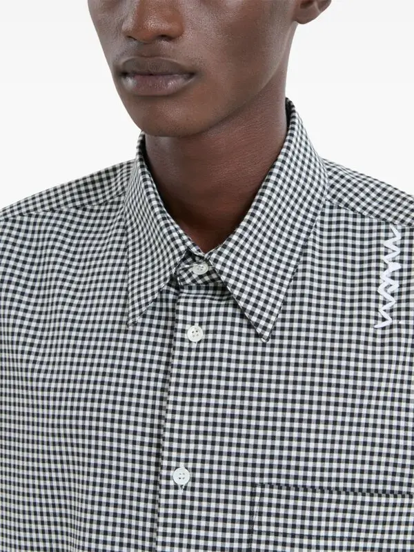 Marni Check Pattern Shirt - Black