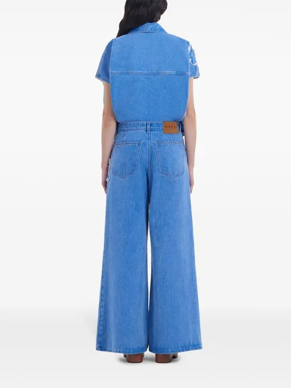 Marni Embroidered Straight-leg Jeans