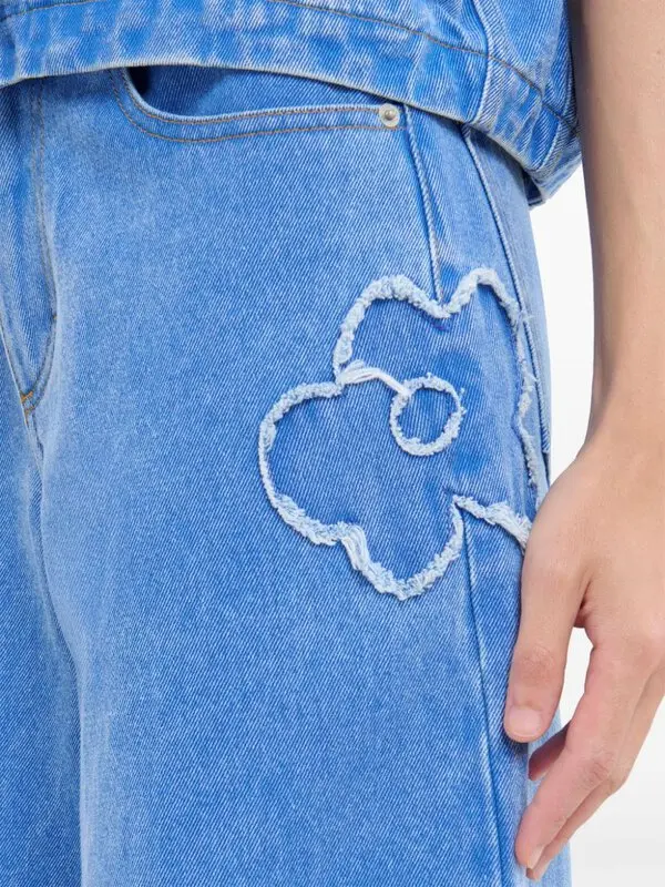 Marni Embroidered Straight-leg Jeans