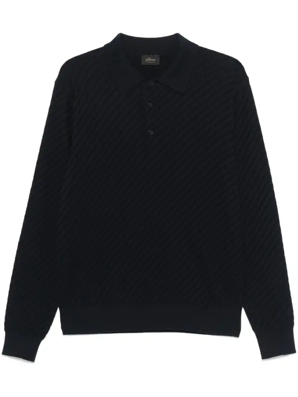 Brioni Trama Polo Shirt - Blue