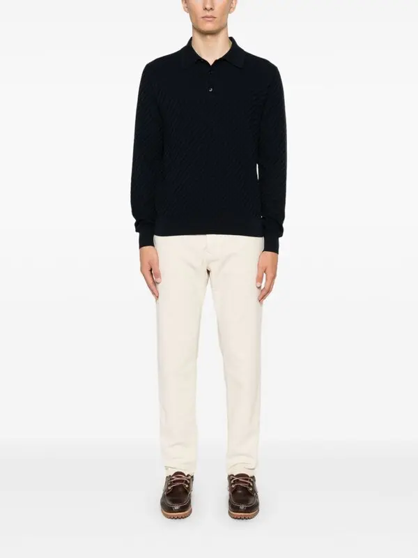 Brioni Trama Polo Shirt - Blue