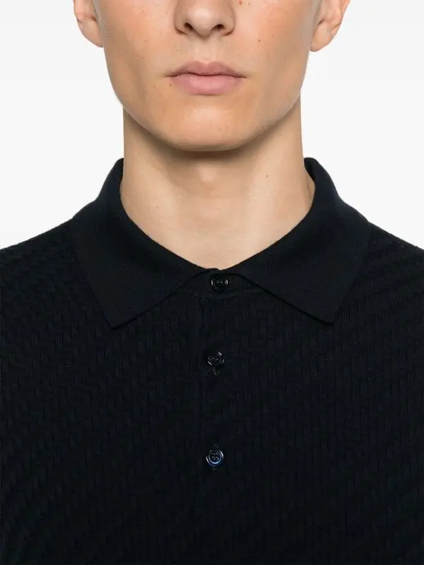 Brioni Trama Polo Shirt - Blue