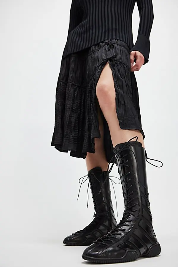 Miista Prudence Lace-Up Boots - Black | Editorialist