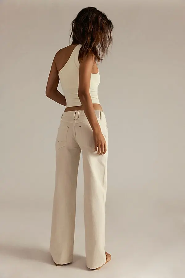 Free People We The Free Tennessee Low-rise Boyfriend Jeans - Ecru