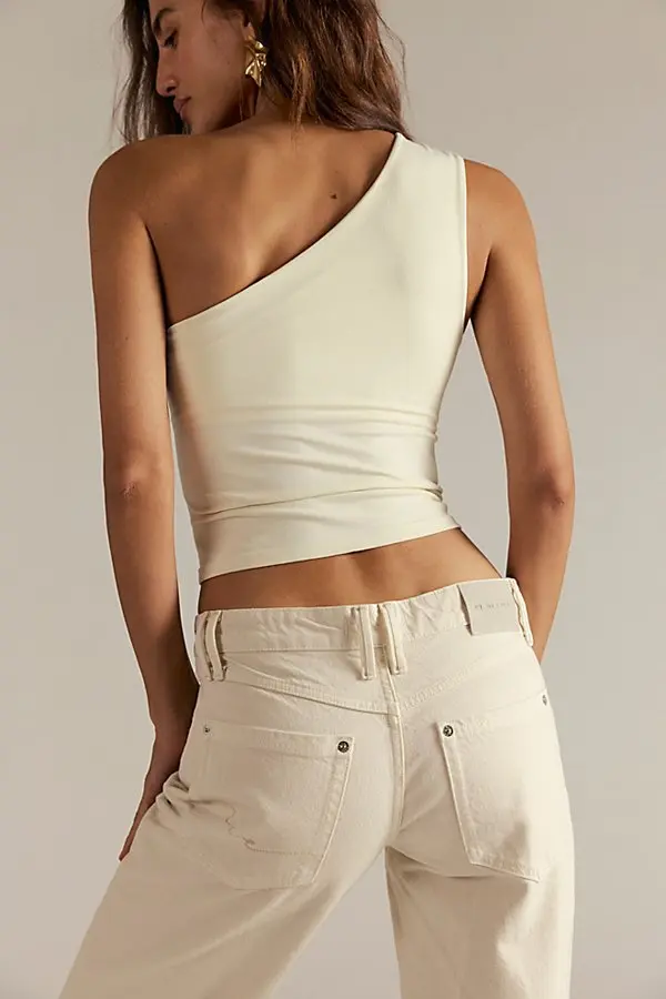 Free People We The Free Tennessee Low-rise Boyfriend Jeans - Ecru