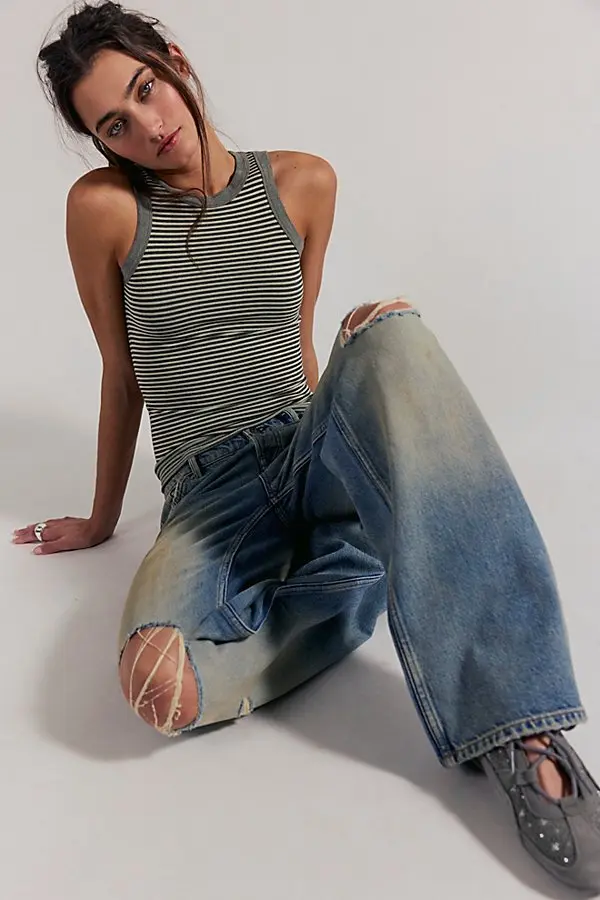 Free People We The Free Tennessee Low-rise Boyfriend Jeans - Vintage Vibes