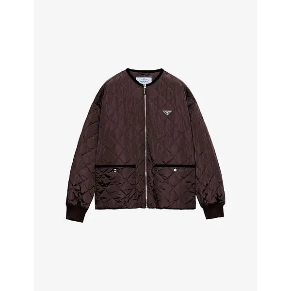 Prada Quilted Re-nylon Jacket - Brown