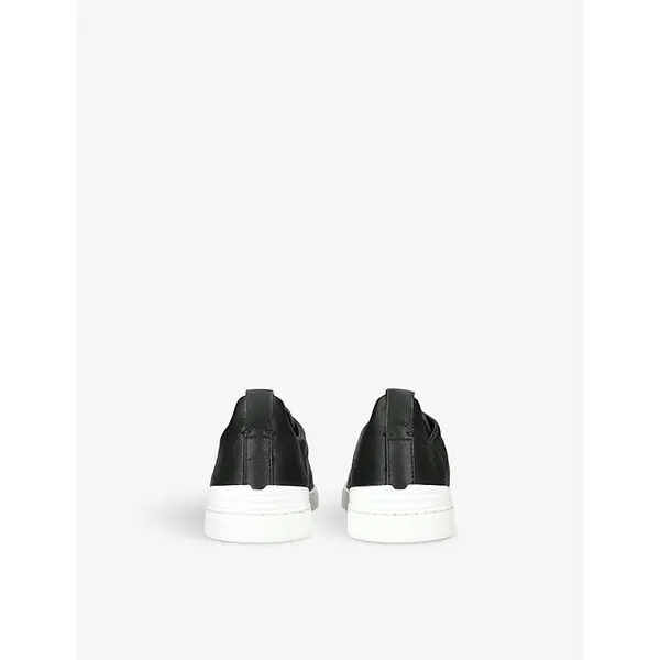 Zegna X3 Triple Stitch Secondskin Shearling Leather Low-top Trainers - Black