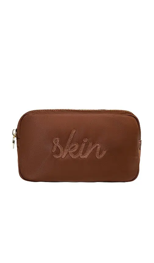 Stoney Clover Lane Embroidered Small Pouch - Brown