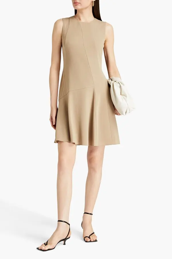 princess polly baby blue dress Theory Textured Crepe Mini Dress In Beige - 55% Off
