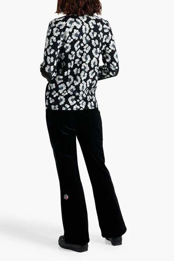 Aztech Mountain Printed Wool Turtleneck Top - Black