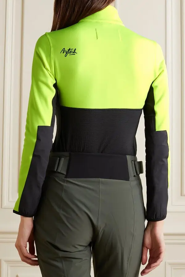 Aztech Mountain Paneled Stretch And Ripstop Sweatshirt - Bright Yellow