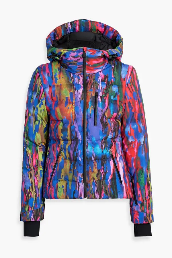 Aztech Mountain Quilted Printed Down Ski Jacket - Multicolor