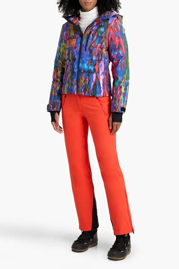 Aztech Mountain Quilted Printed Down Ski Jacket - Multicolor