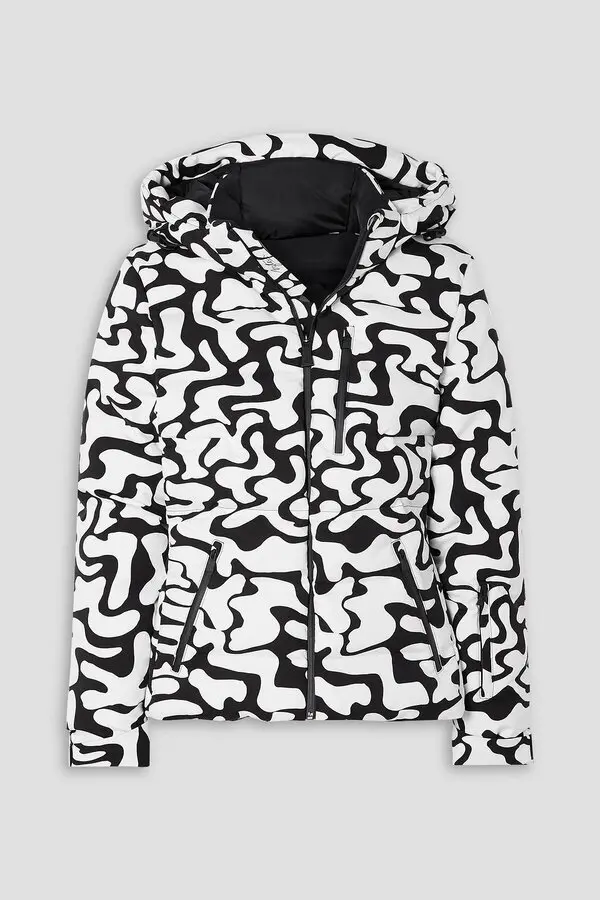 Aztech Mountain Quilted Printed Down Ski Jacket - White