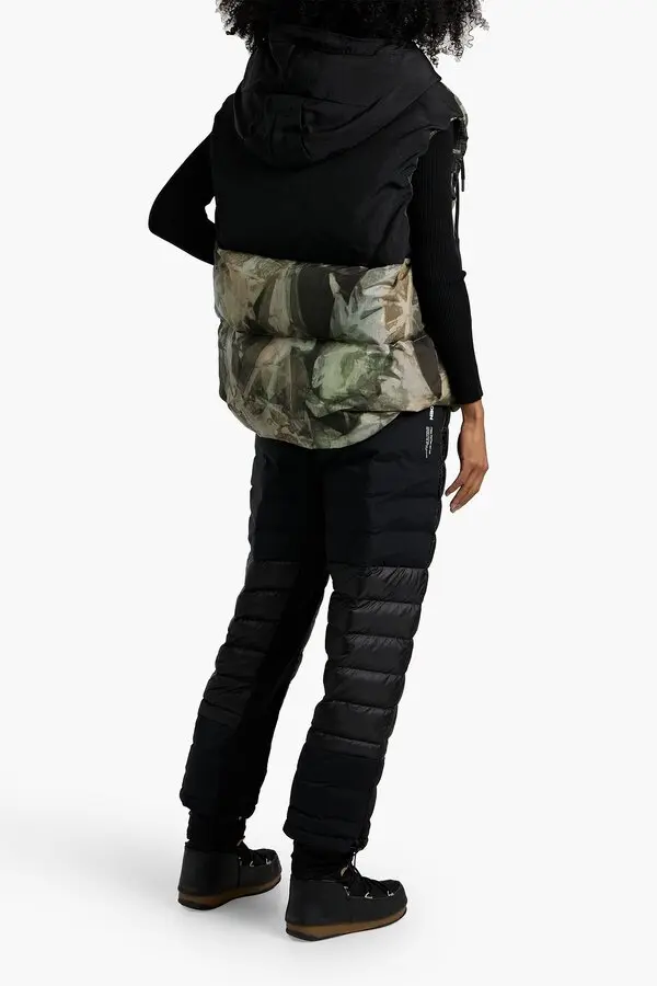 HOLDEN Canvas-paneled Printed Ripstop Hooded Vest - Army Green