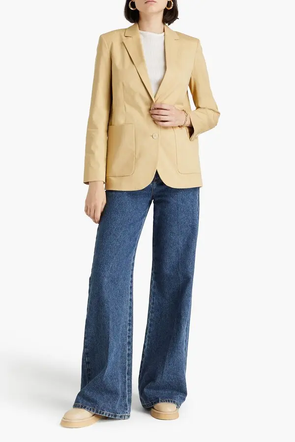 Theory Cotton-blend Twill Blazer - Sand