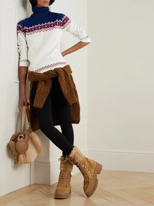 Falke Jacquard-knit Wool-blend Turtleneck Sweater
