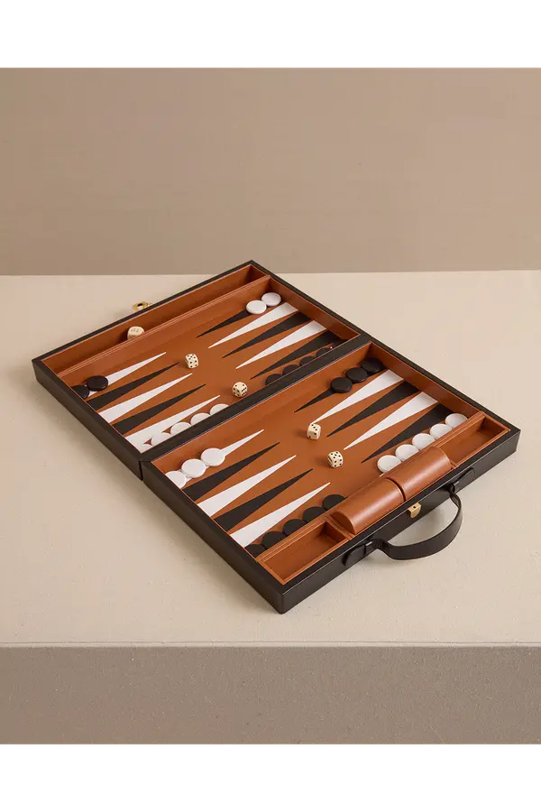 MARK CROSS Rear Window Backgammon In And White - Black