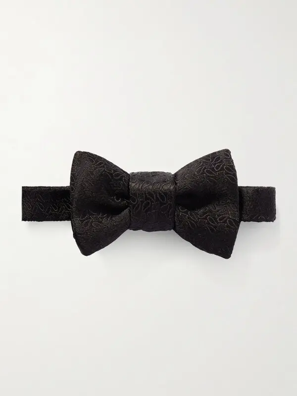 Charvet Pre-tied Paisley-jacquard Bow Tie - Black