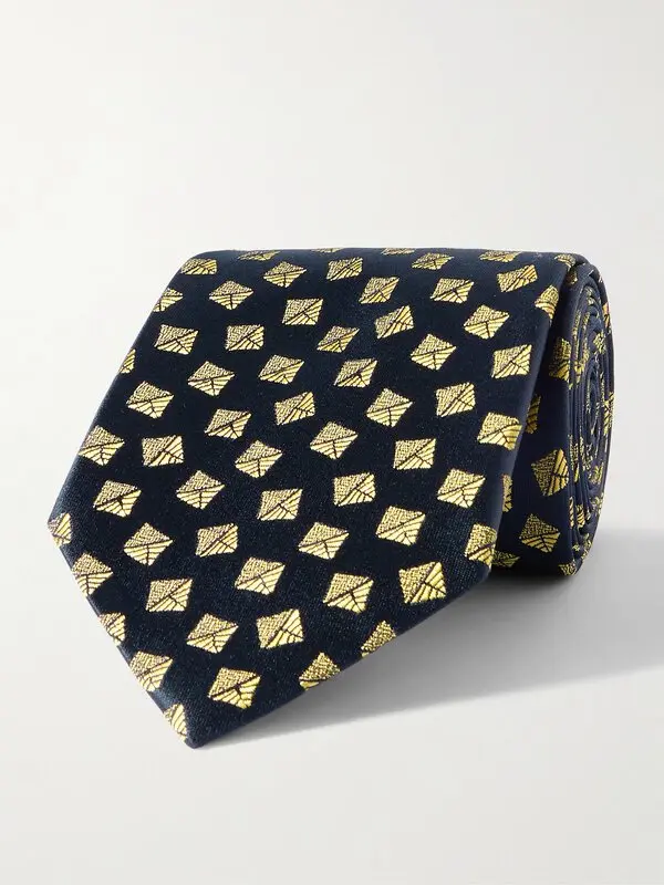 Charvet 8.5cm Silk-jacquard Tie - Blue