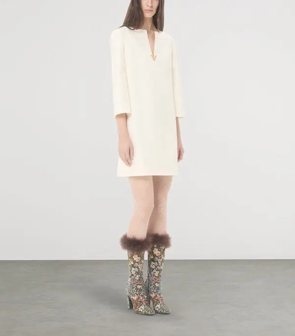 Valentino Garavani Virgin Wool-silk Mini A-line Dress
