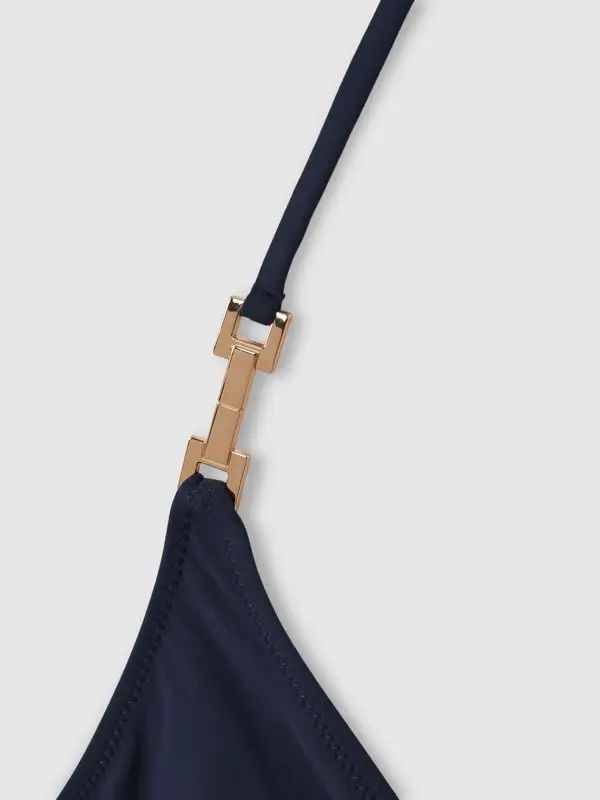REISS Millie Triangle Halterneck Bikini Top