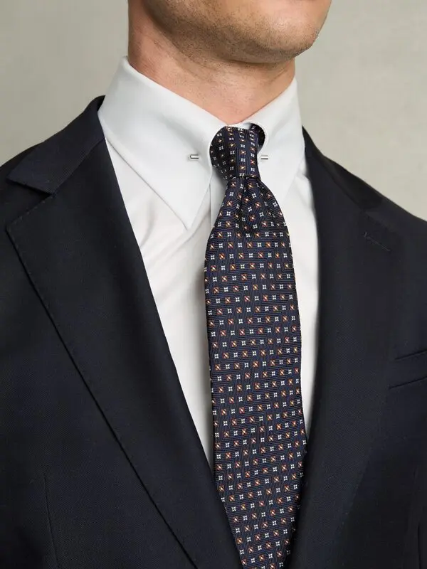 REISS Caldwell Regular-fit Cotton Pin-collar Shirt - White