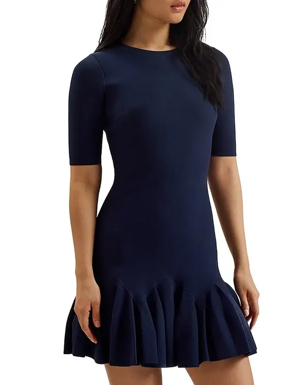 Ted Baker London Alzann Mini Skater Dress - Navy