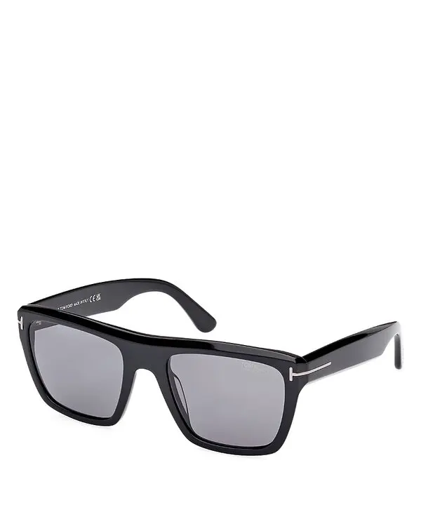 TOM FORD Polarized Square Sunglasses - Black/gray Polarized Solid