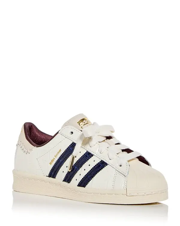 WALES BONNER X ADIDAS Superstar Embossed Low Top Sneakers - White