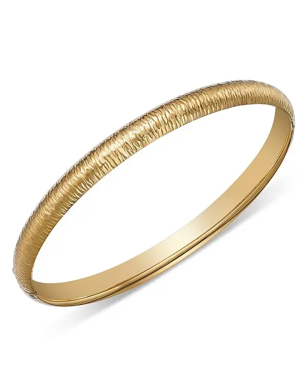 Bloomingdale'S 14k Yellow Bark Finish Bangle - Gold