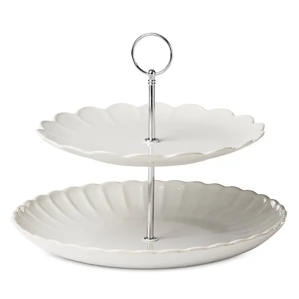LENOX French Perle Tiered Stand - White