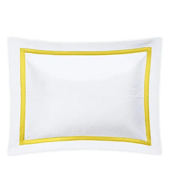 MATOUK Lowell Diamond Matelasse Standard Sham - Lemon