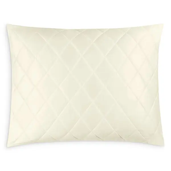 MATOUK Nocturne Sateen Quilted King Sham - Ivory