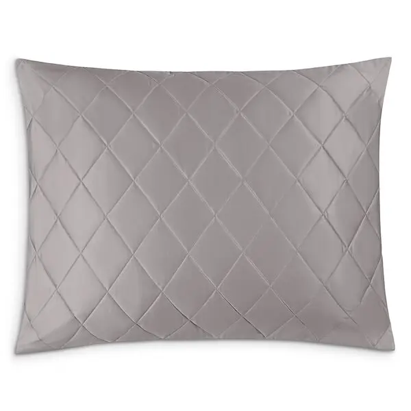 MATOUK Nocturne Sateen Quilted King Sham - Platinum