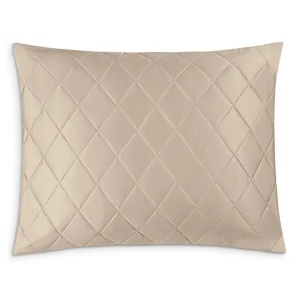 MATOUK Nocturne Sateen Quilted Standard Sham - Khaki