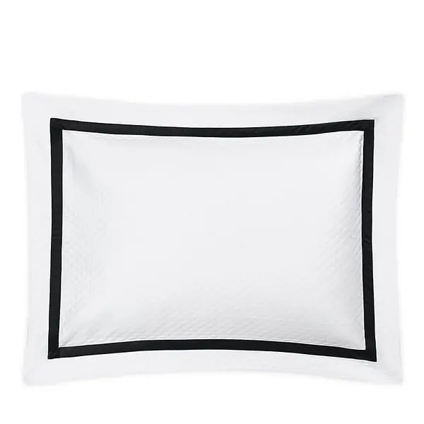 MATOUK Lowell Diamond Matelasse King Sham - Black